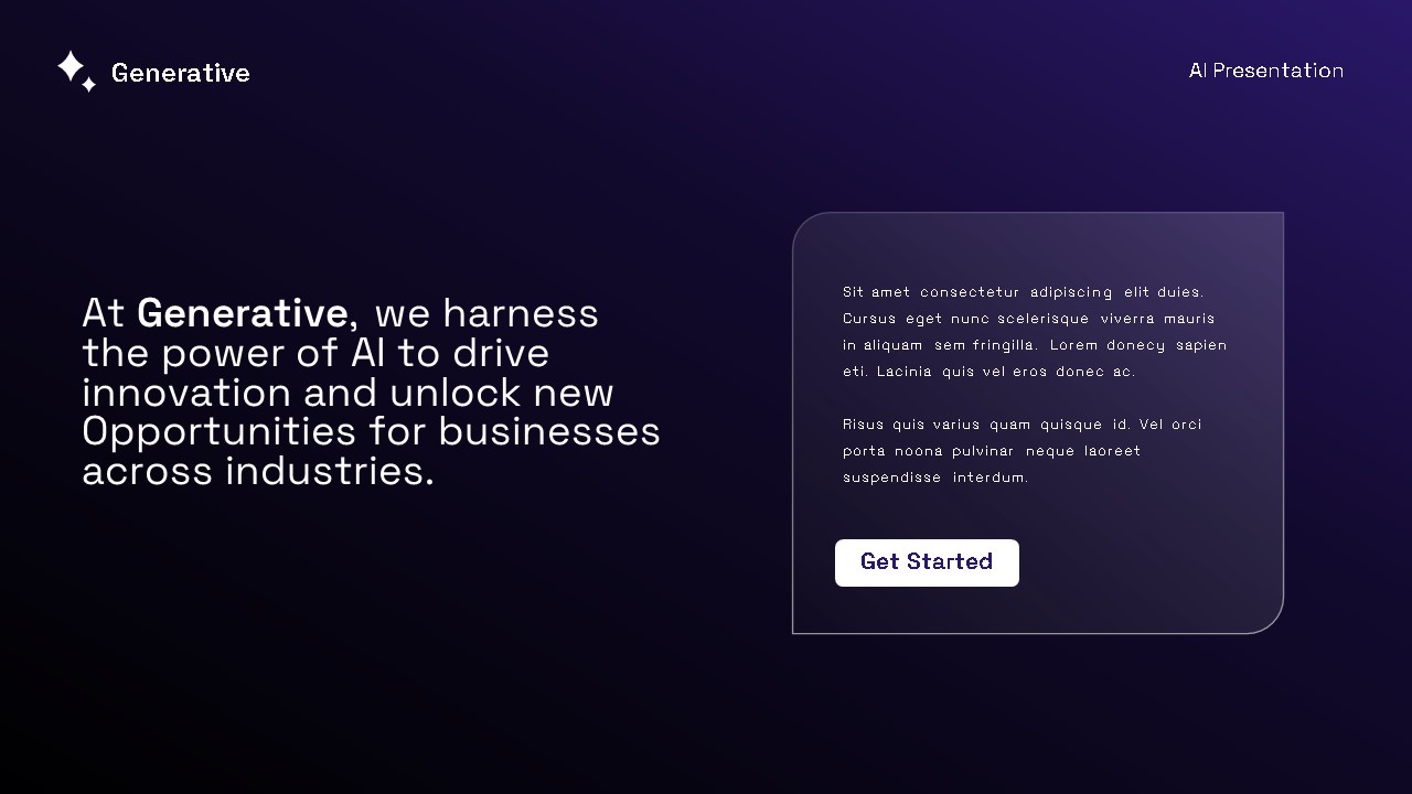 Generative - Artificial Intelligence PowerPoint Template, Presentation ...