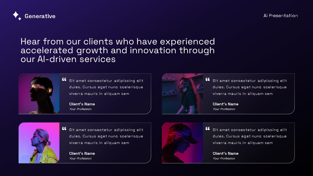 Generative - Artificial Intelligence PowerPoint Template, Presentation ...