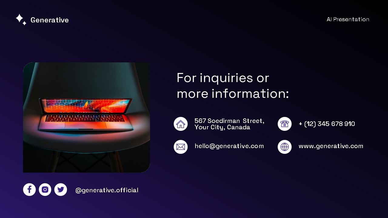 Generative - Artificial Intelligence PowerPoint Template, Presentation ...