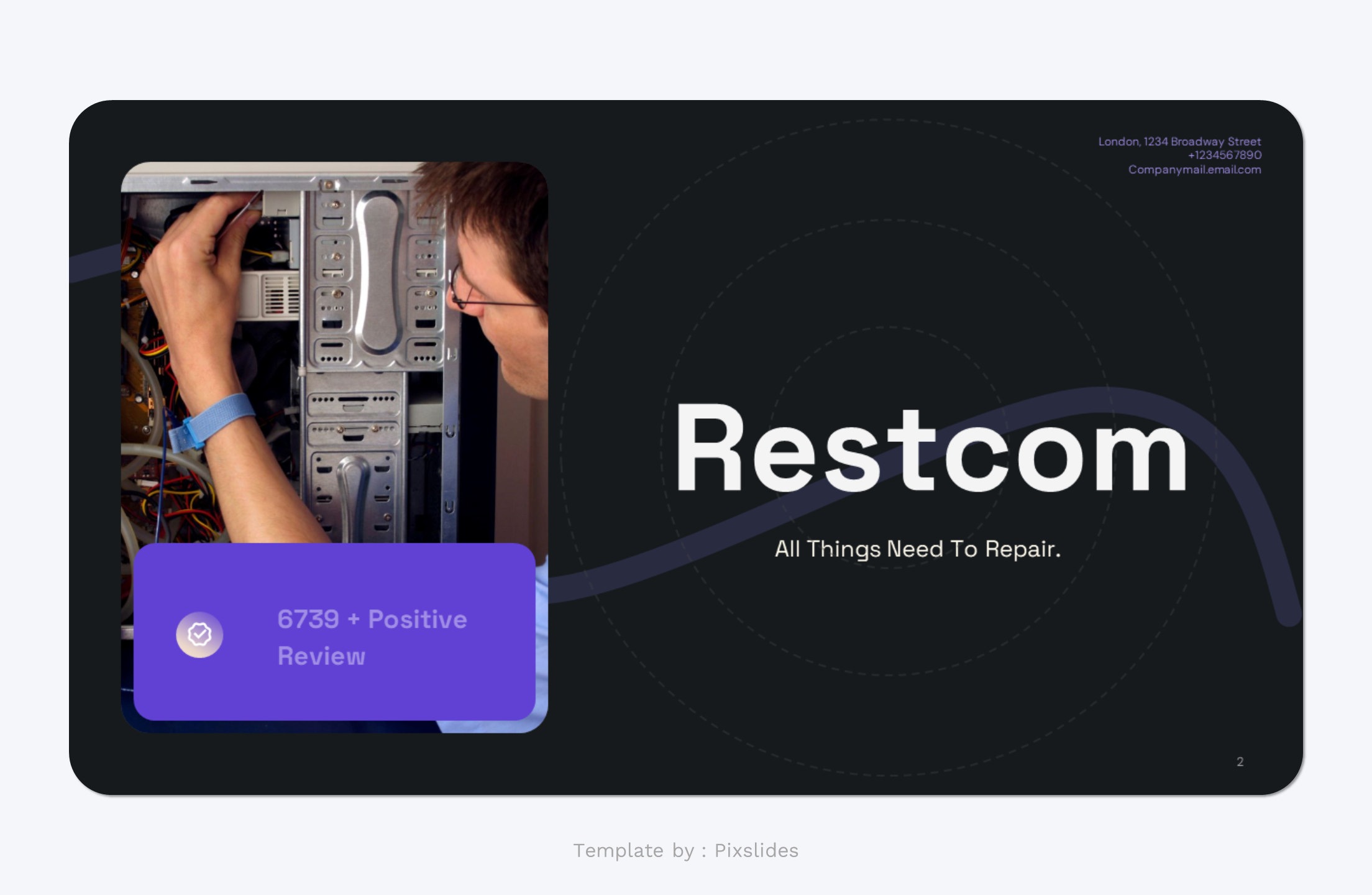 Restcom - Computer & Laptop Service PowerPoint Presentation Template ...
