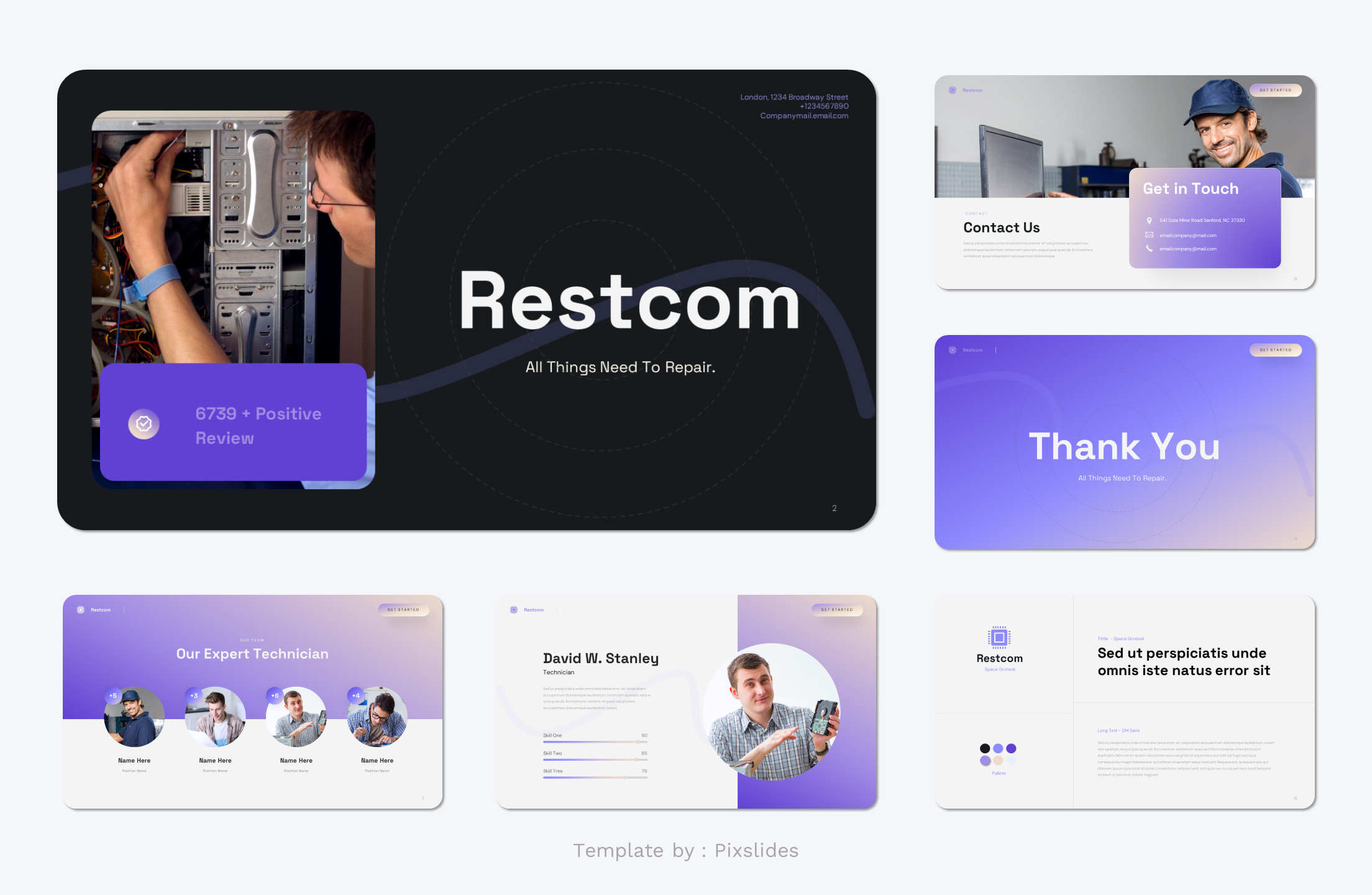 Restcom - Computer & Laptop Service PowerPoint Presentation Template ...
