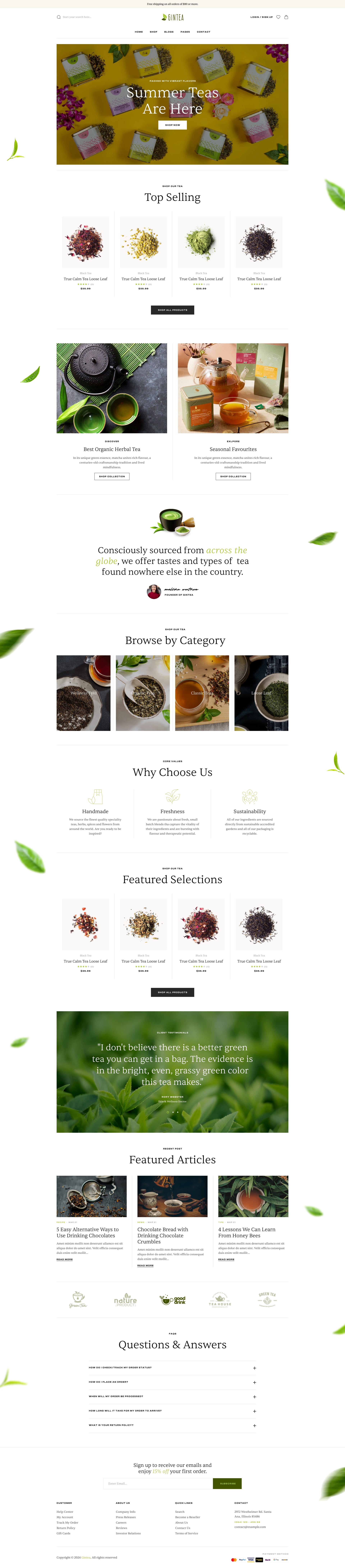 GinTea - Herbal & Tea Shop WooCommerce Theme by themelexus | ThemeForest