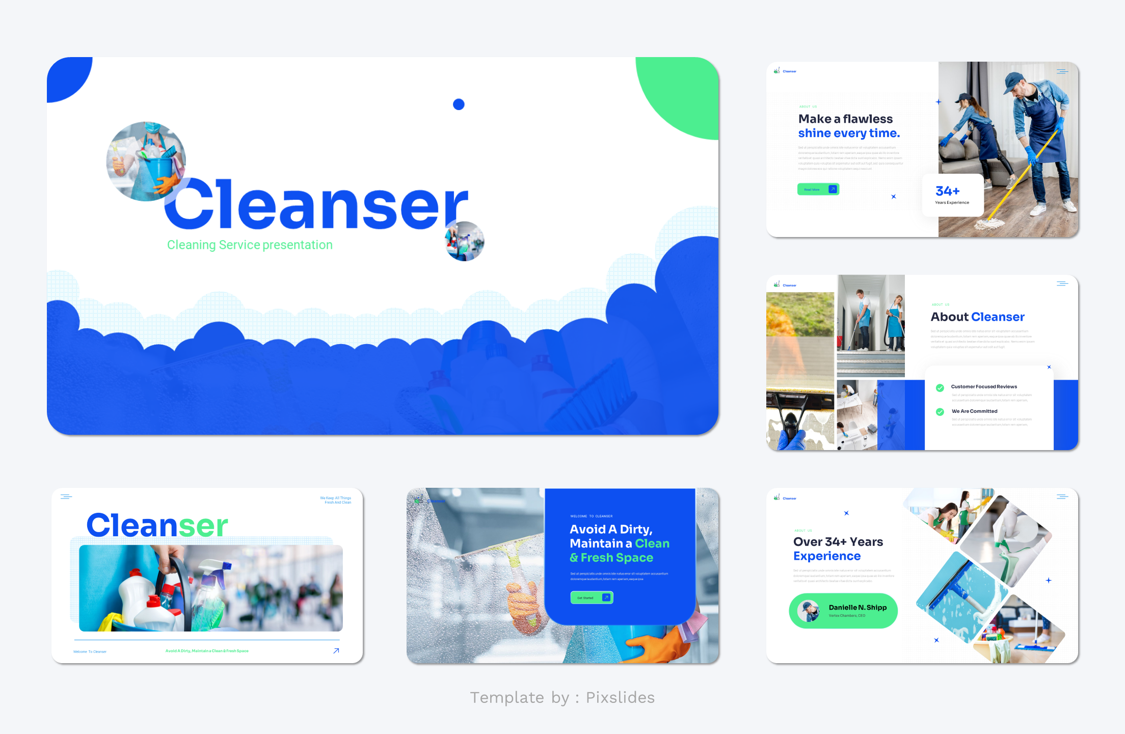 Cleanser - Cleaning Services PowerPoint Presentation Template ...