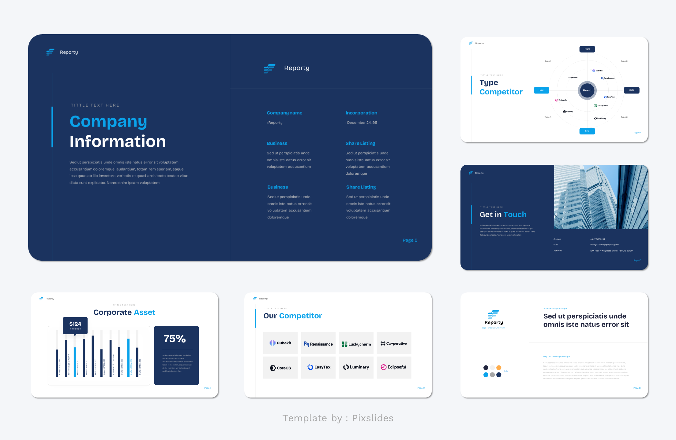 Reporty - Annual Report PowerPoint Presentation Template, Presentation ...