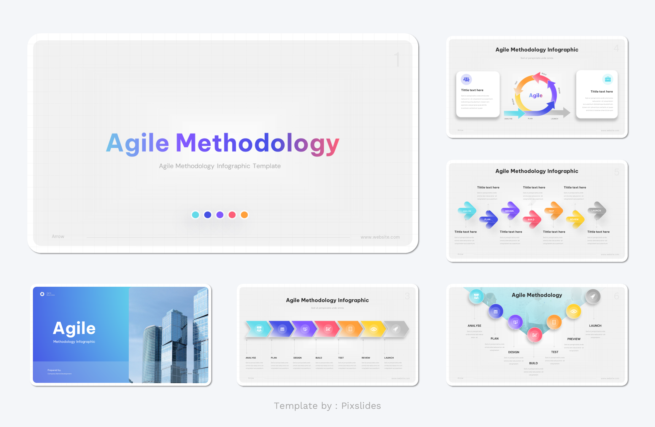 Agile Methodology Infographic PowerPoint Template, Presentation Templates