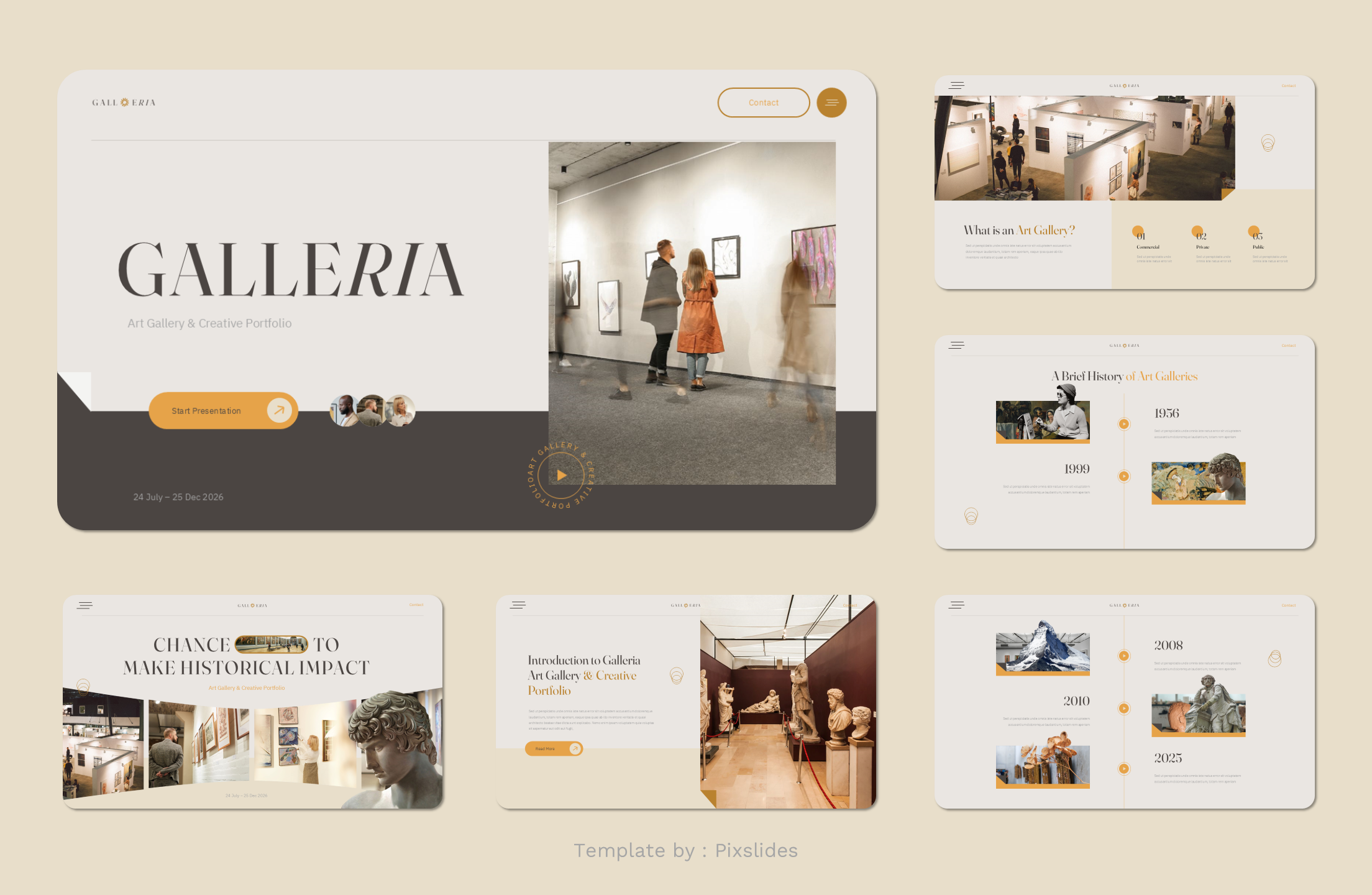 Galleria - Art Gallery & Creative PowerPoint Portfolio, Presentation ...