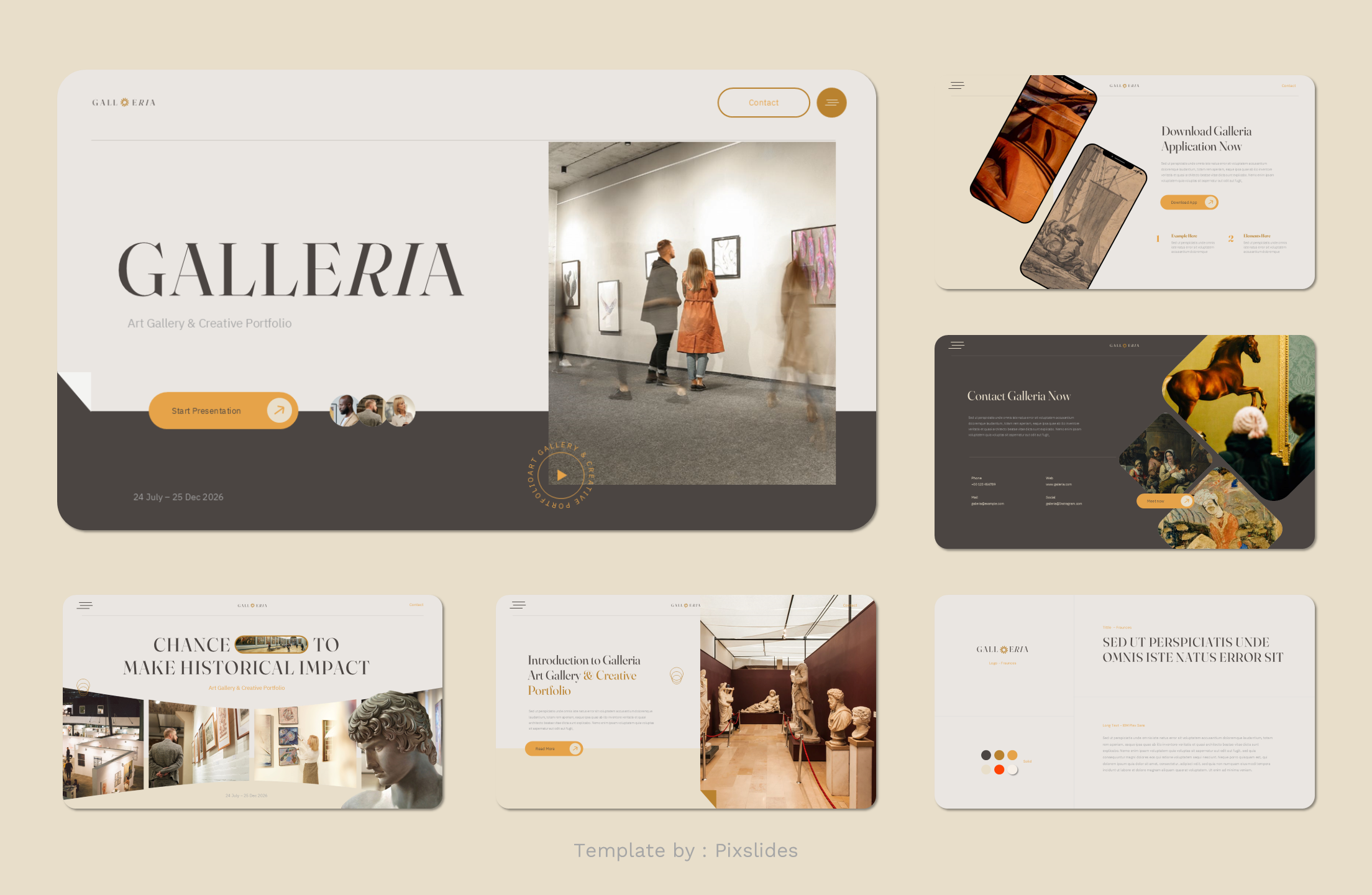 Galleria - Art Gallery & Creative PowerPoint Portfolio, Presentation ...