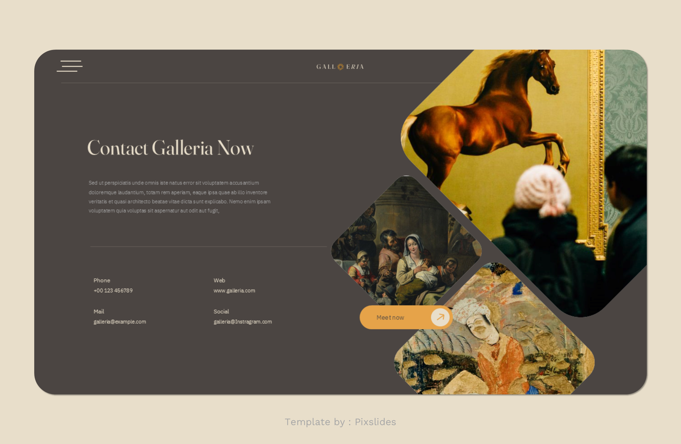 Galleria - Art Gallery & Creative PowerPoint Portfolio, Presentation ...