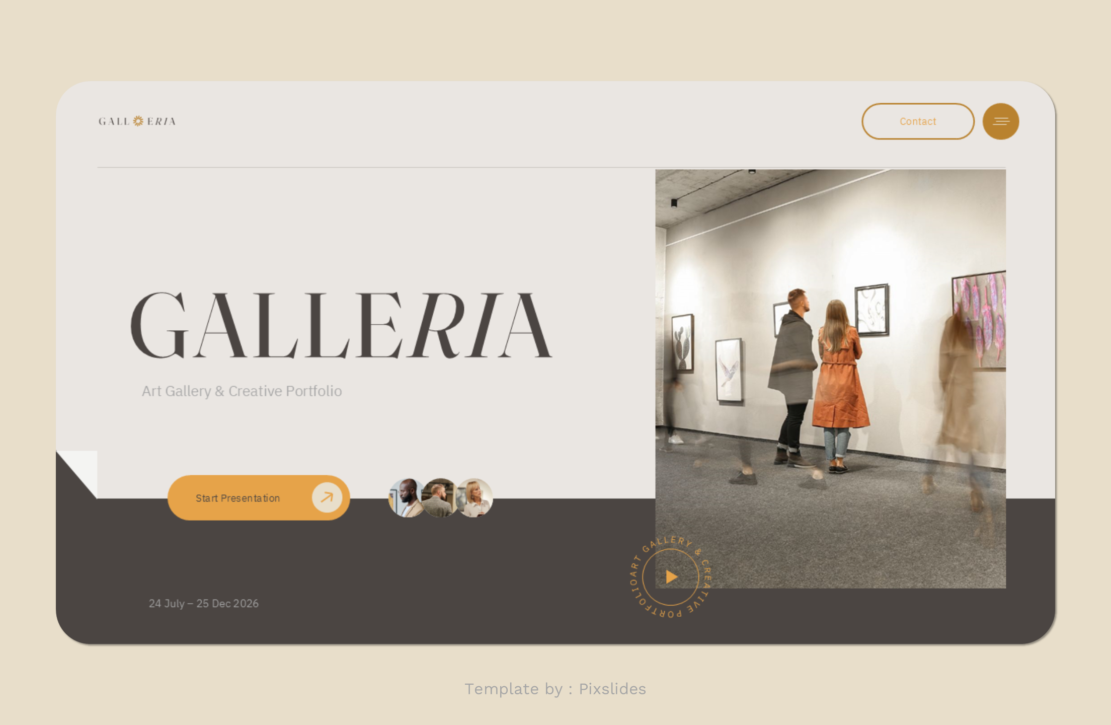 Galleria - Art Gallery & Creative Keynote Portfolio, Presentation Templates