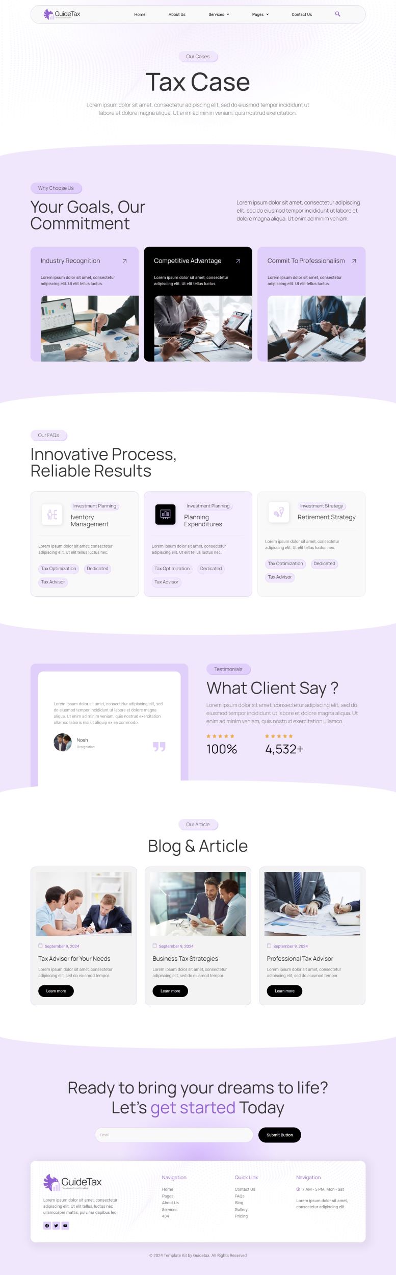 GuideTax - Tax Advisor & Financial Colsulting Elementor Template Kit by ...