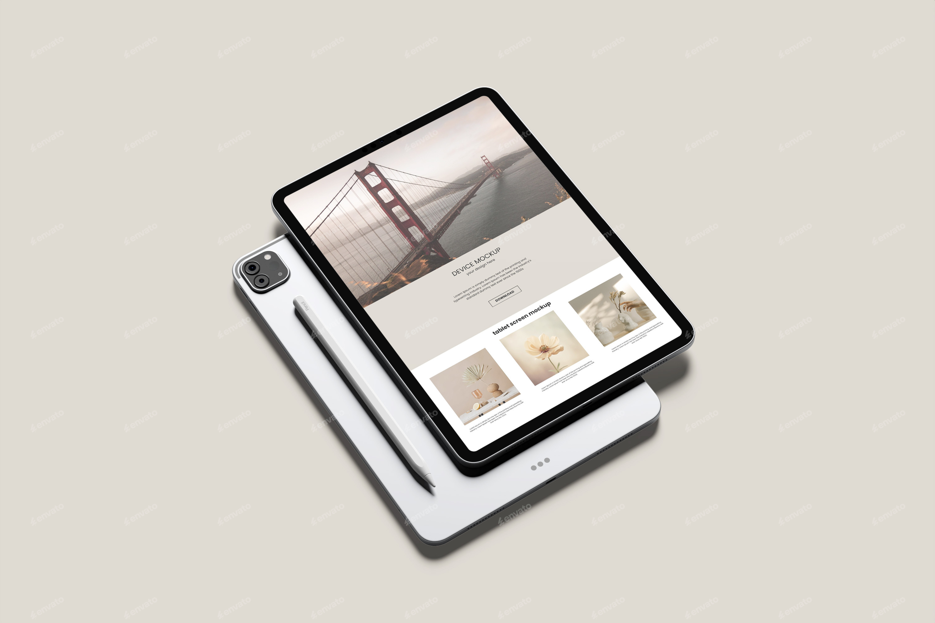 Tablet Screen Mockup, Graphics | GraphicRiver