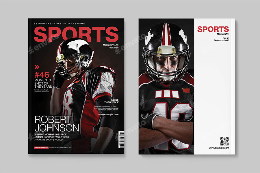 Sport Magazine Template, Print Templates | GraphicRiver