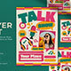Pink Riso Graph Talk Show Flyer Set, Print Templates | GraphicRiver