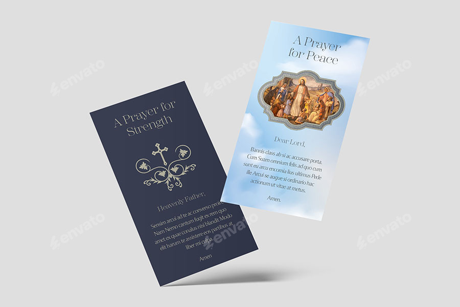 Prayer Cards Template, Print Templates | GraphicRiver