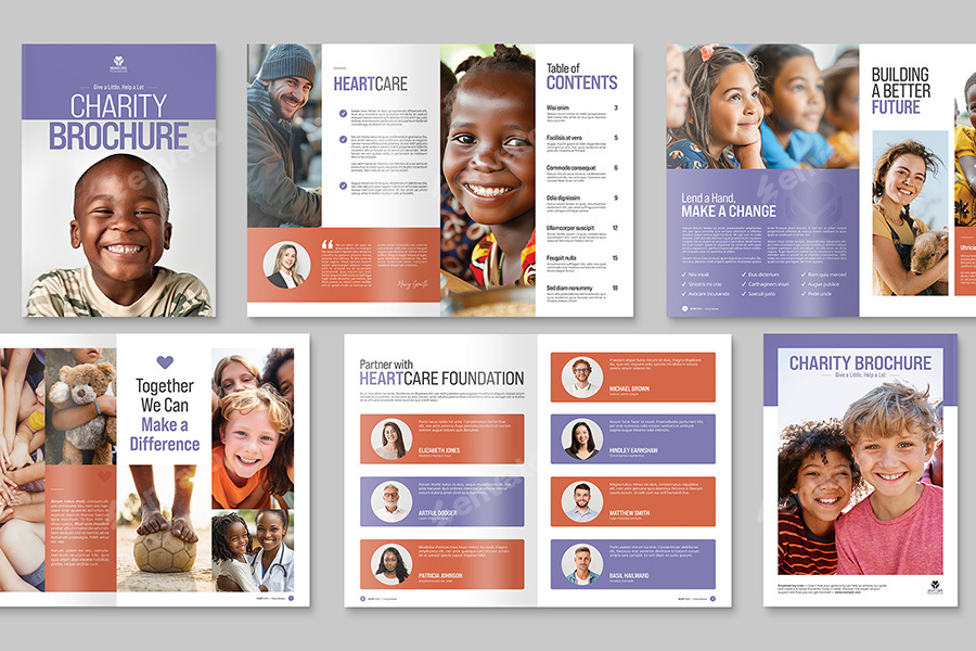 Charity Brochure Template, Print Templates | GraphicRiver