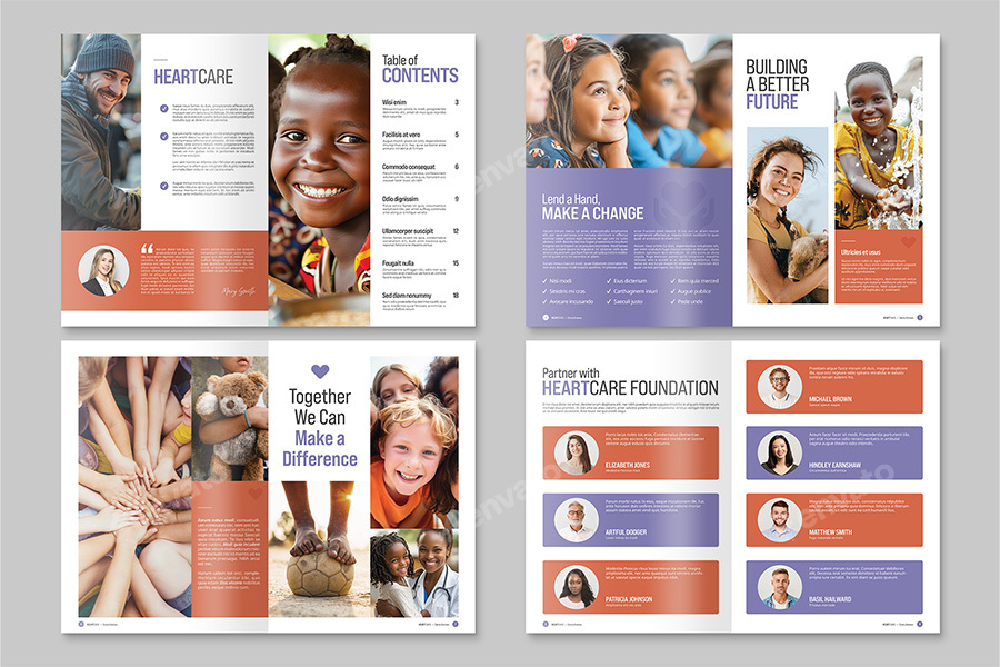 Charity Brochure Template, Print Templates | GraphicRiver