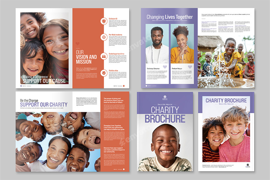 Charity Brochure Template, Print Templates | GraphicRiver