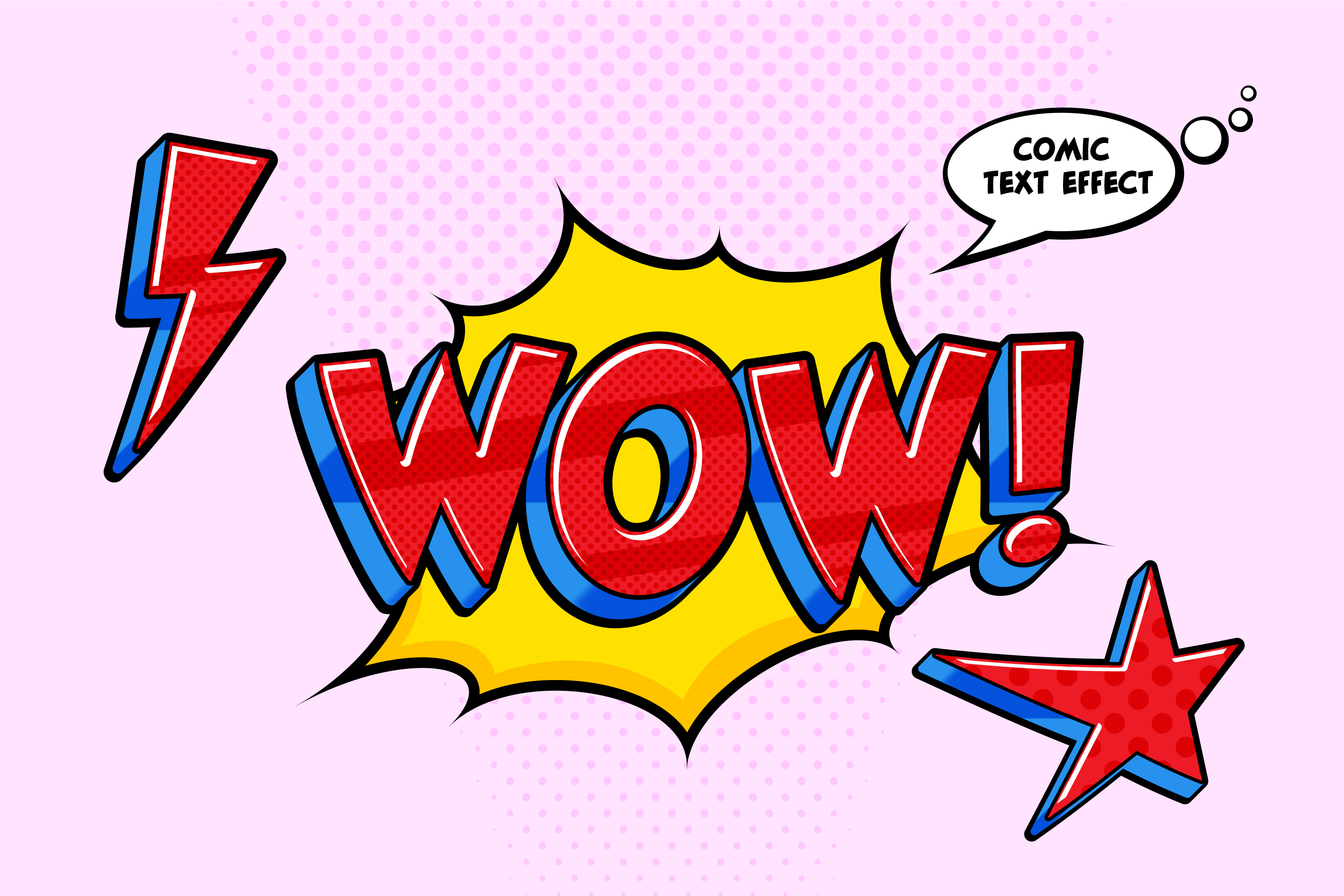 Comic Book Text Effect Generator for Illustrator, Add-ons | GraphicRiver