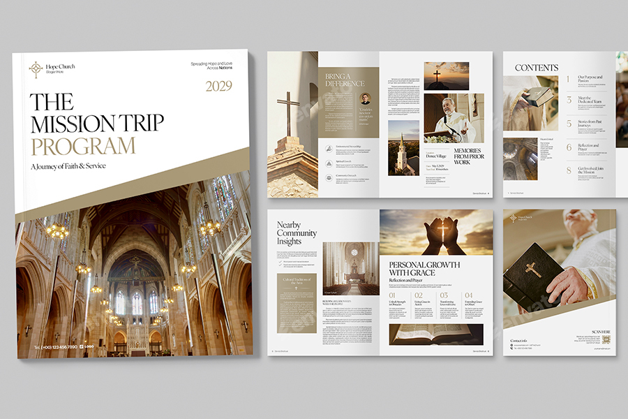 Church Mission Brochure Template, Print Templates | GraphicRiver