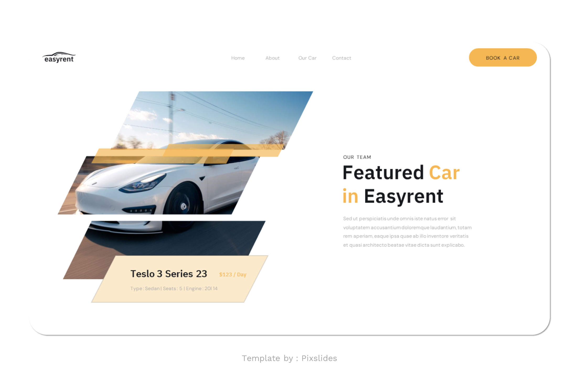 Easyrent - Car Rental PowerPoint Presentation Template, Presentation ...
