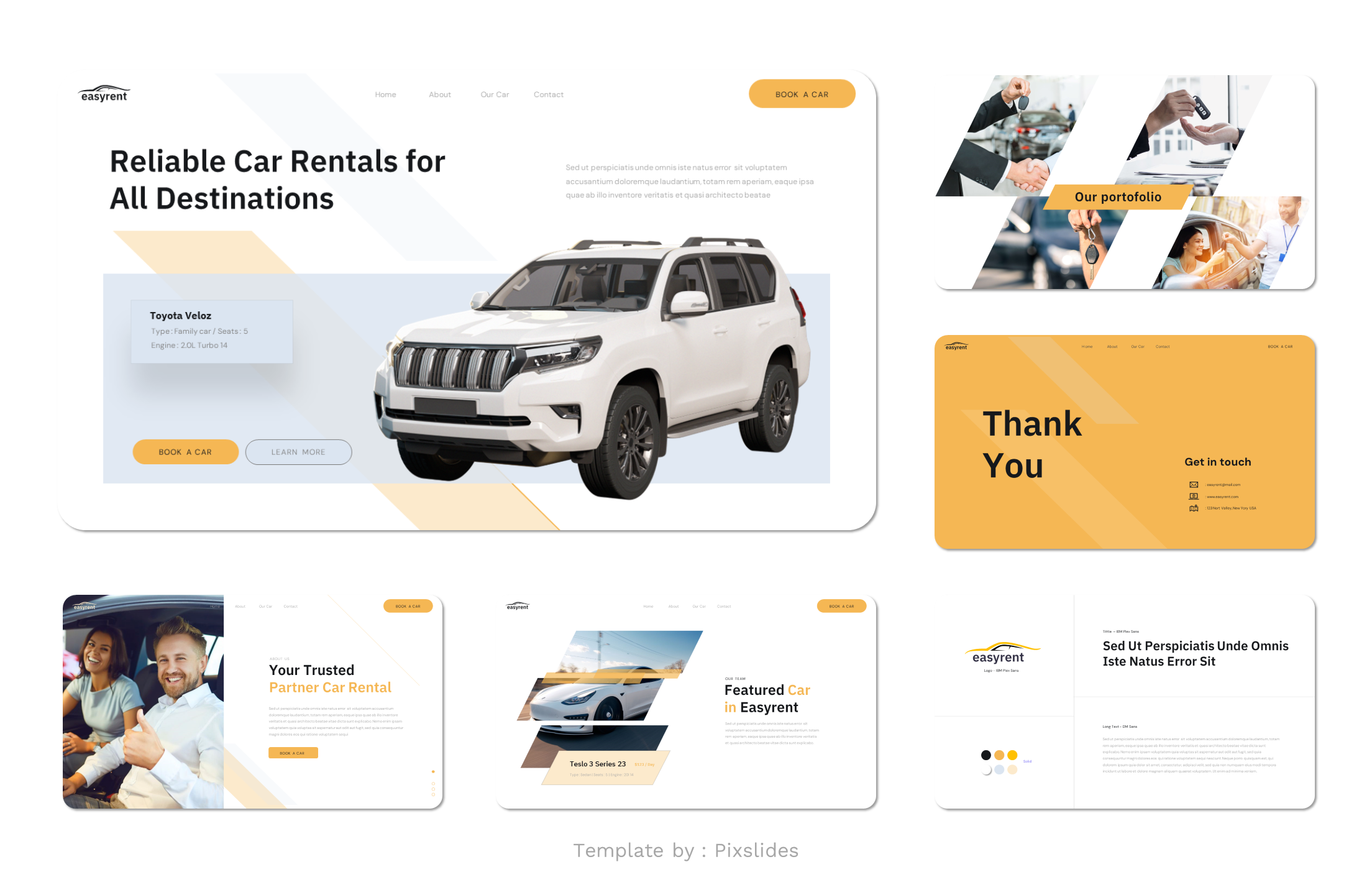 Easyrent - Car Rental PowerPoint Presentation Template, Presentation ...