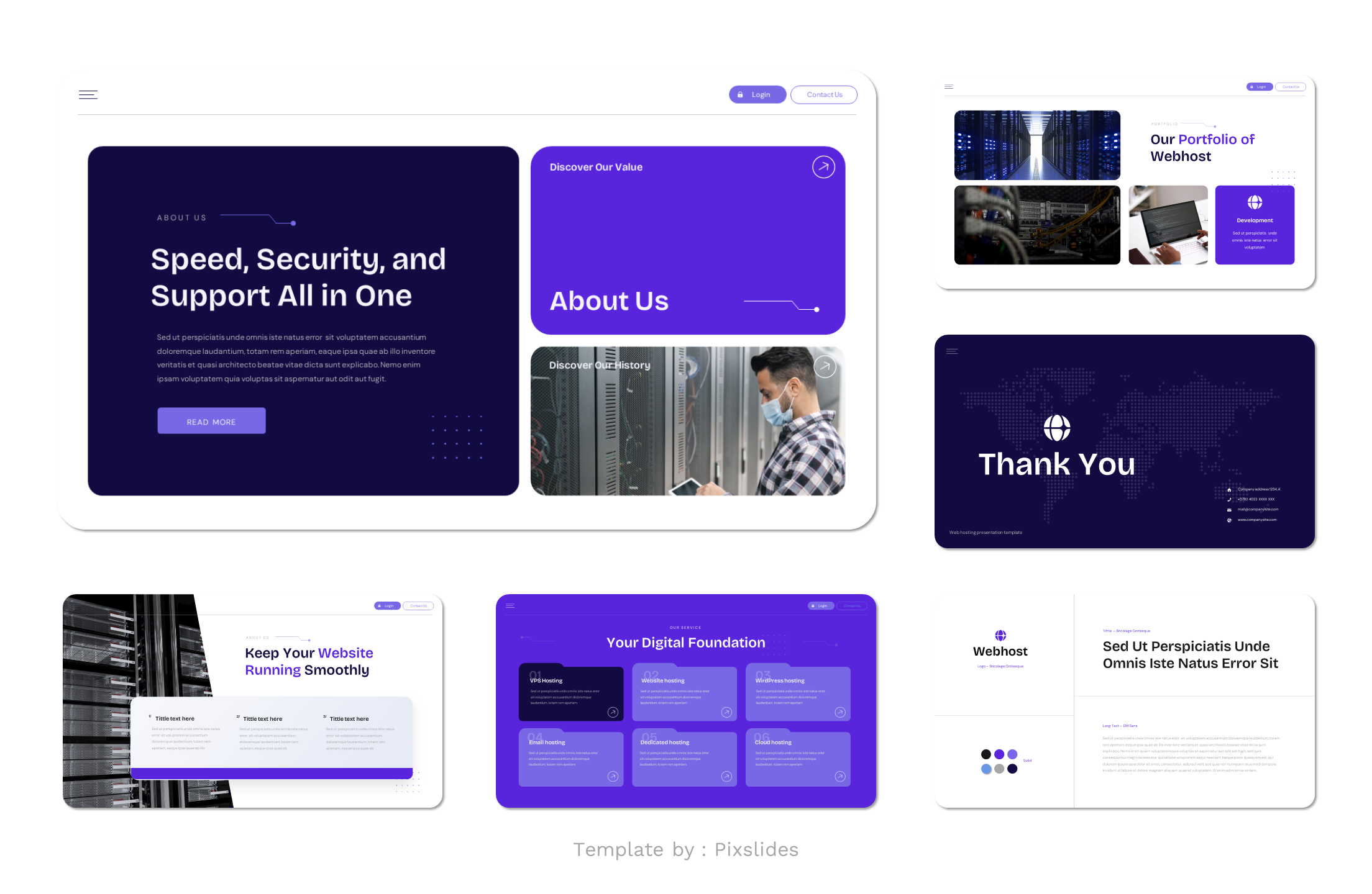 Webhost Web Hosting Cloud Server Powerpoint Presentation Template