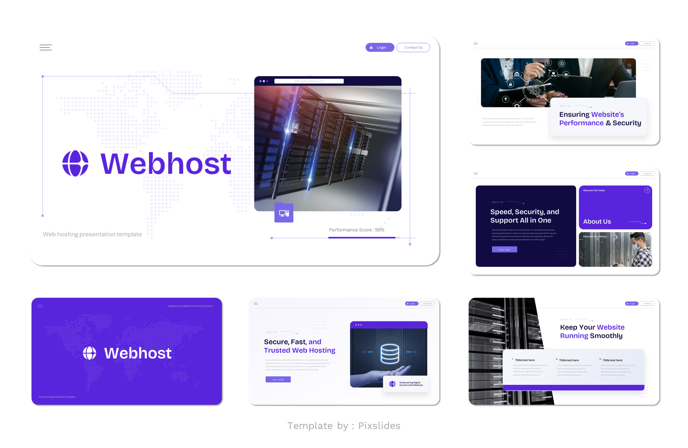 Webhost Web Hosting Cloud Server Keynote Presentation Template