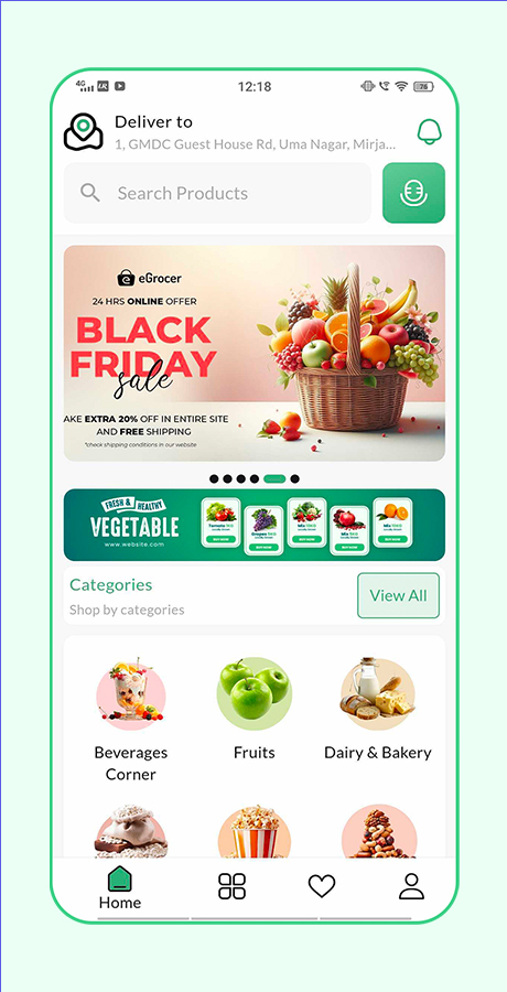 eGrocer - Online Multi Vendor Grocery Store, eCommerce Flutter Full App ...