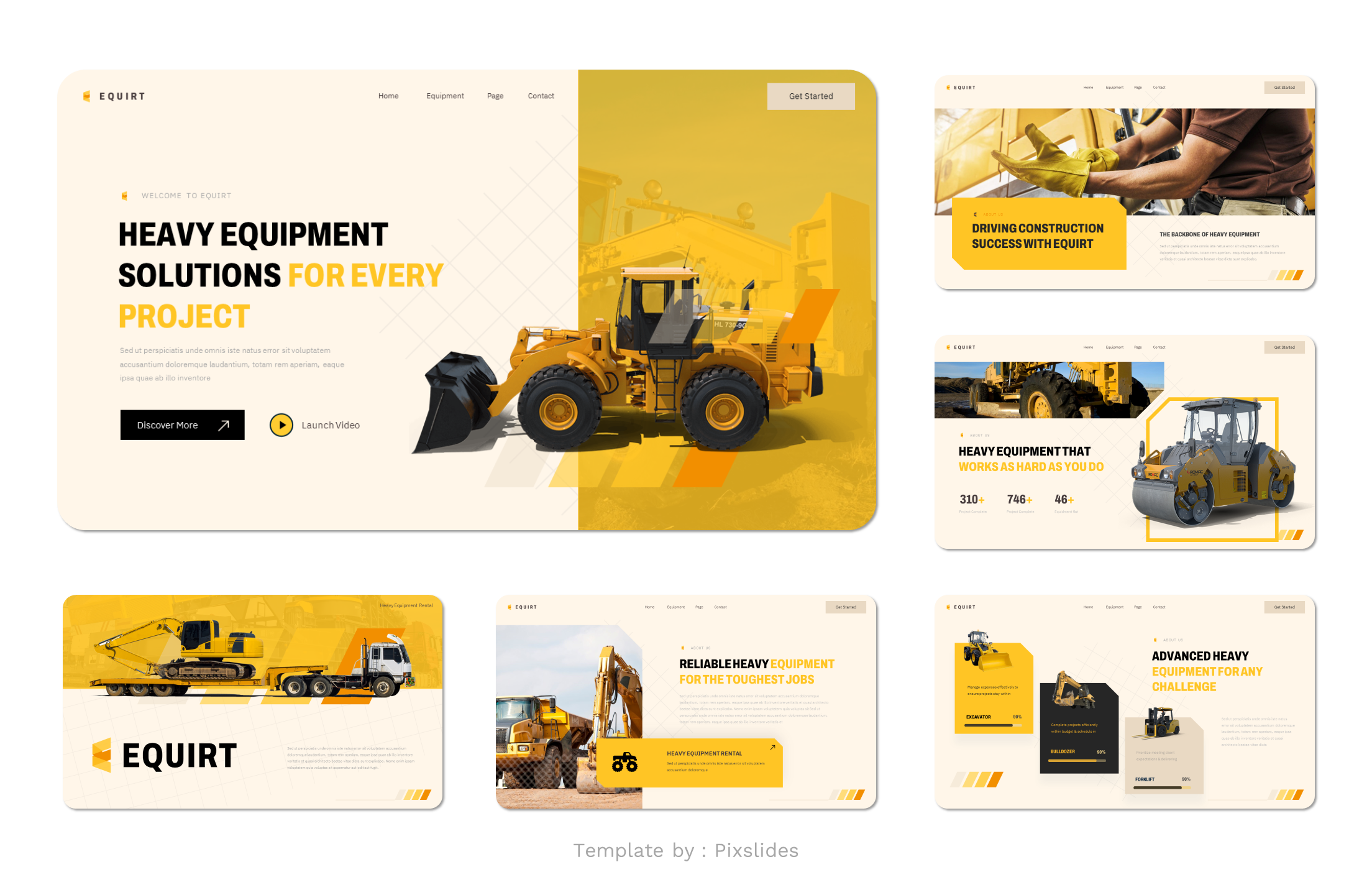 Heavy Equipment Rental PowerPoint Presentation, Presentation Templates