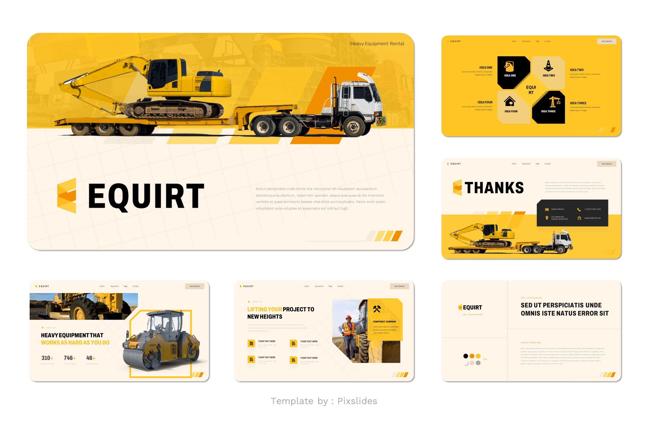 Heavy Equipment Rental PowerPoint Presentation, Presentation Templates