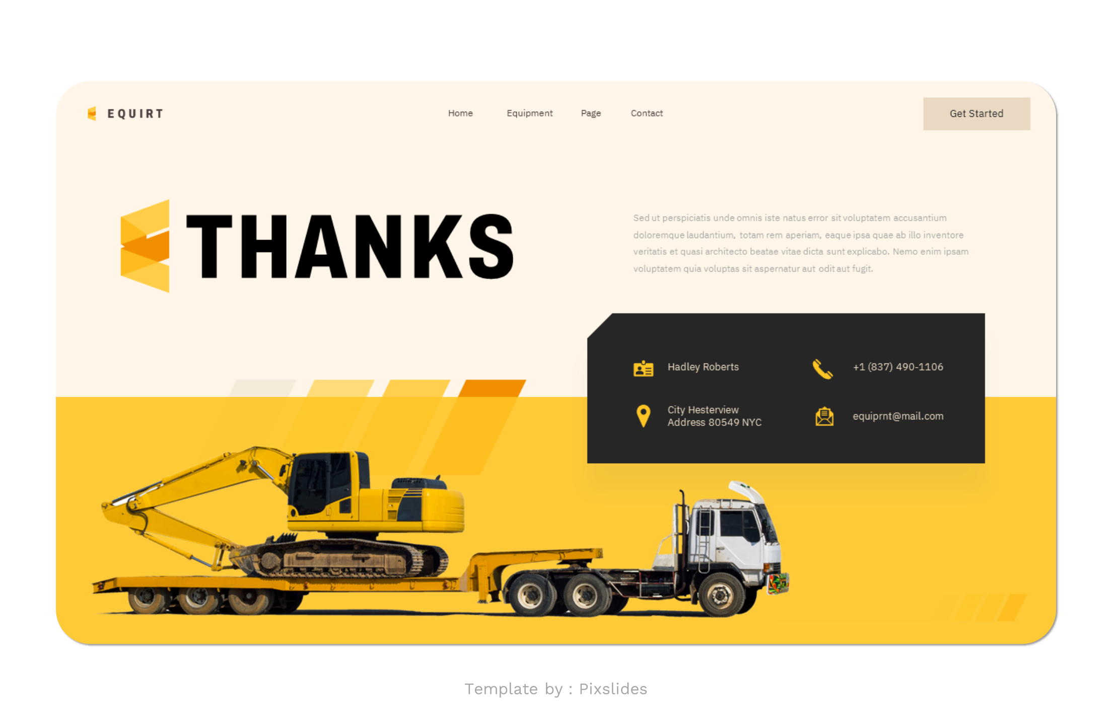 Heavy Equipment Rental PowerPoint Presentation, Presentation Templates