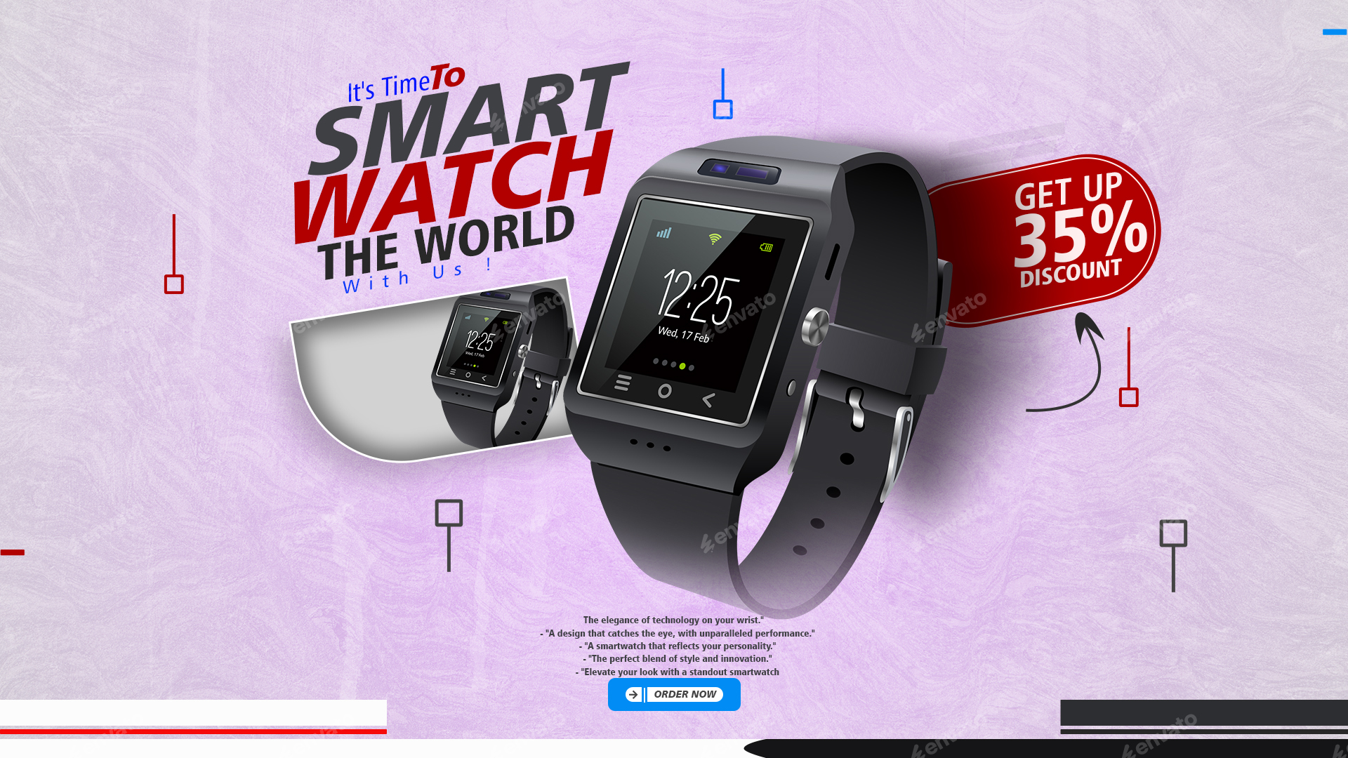 Smartwatch Web Banner, Web Elements | GraphicRiver