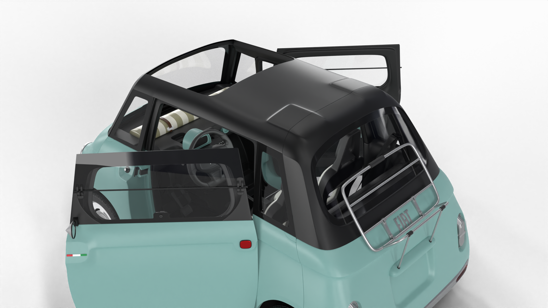 Fiat Topolino 2024 HQ interior by wmodelingstudio | 3DOcean