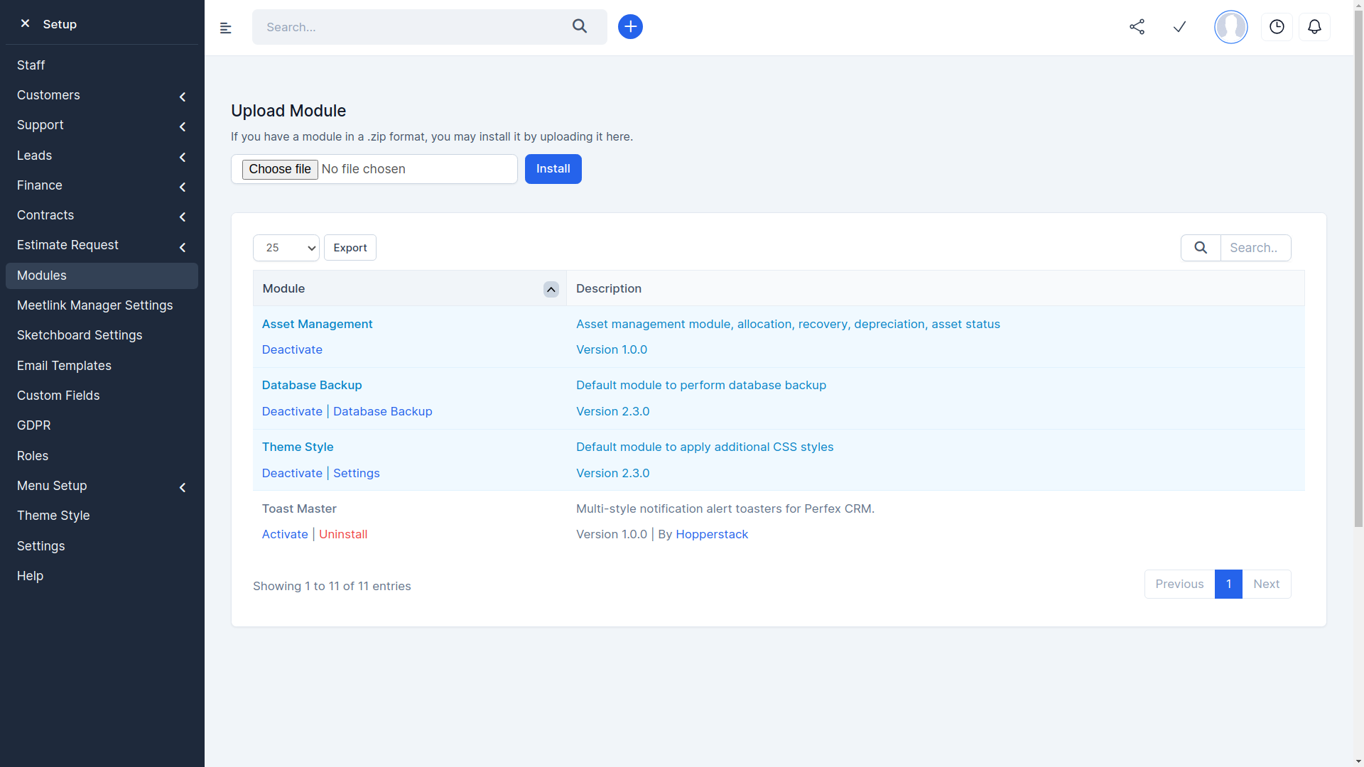 Toast Master for Perfex CRM by Hopperstack | CodeCanyon