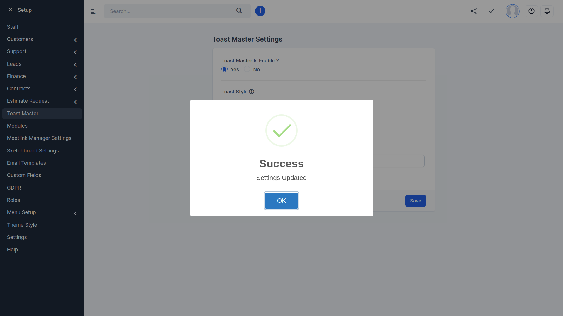 Toast Master for Perfex CRM by Hopperstack | CodeCanyon