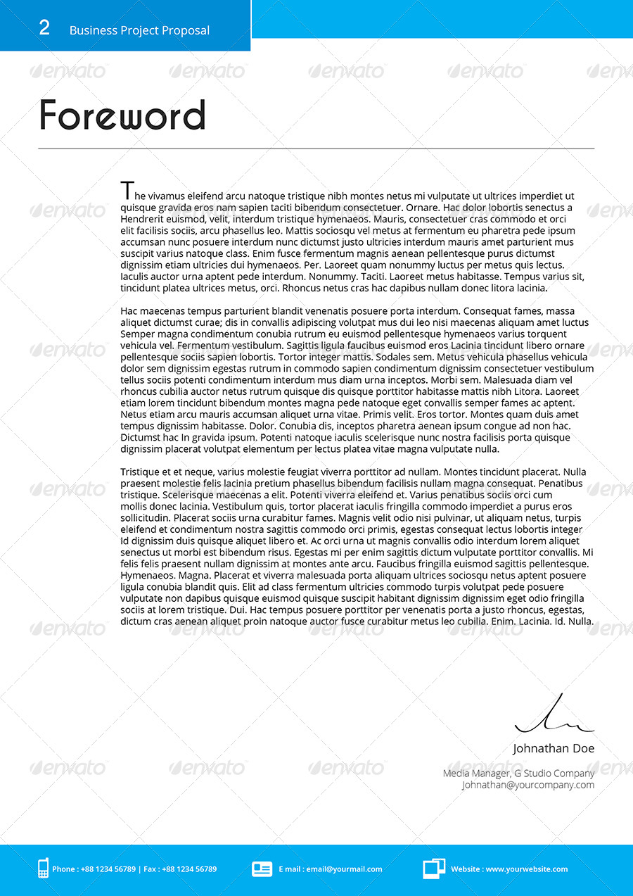 Gstudio Blue Proposal Template, Print Templates | GraphicRiver