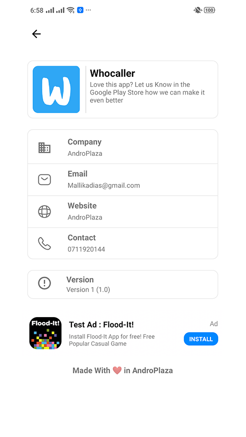 Whocaller Caller ID & Spam Blocker app with admin panel by AndroPlaza