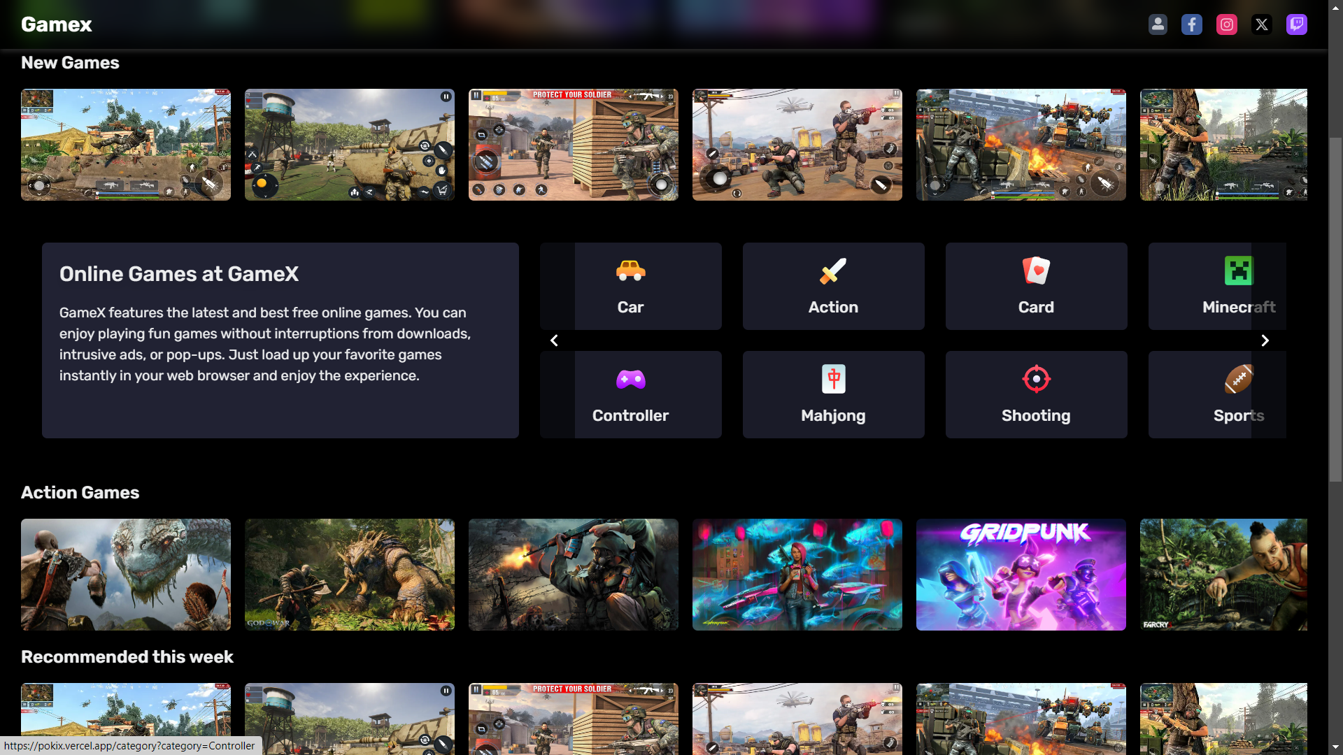 GameX - React Next.js HTML5 Web Game Site Frontend + Backend by shopead ...