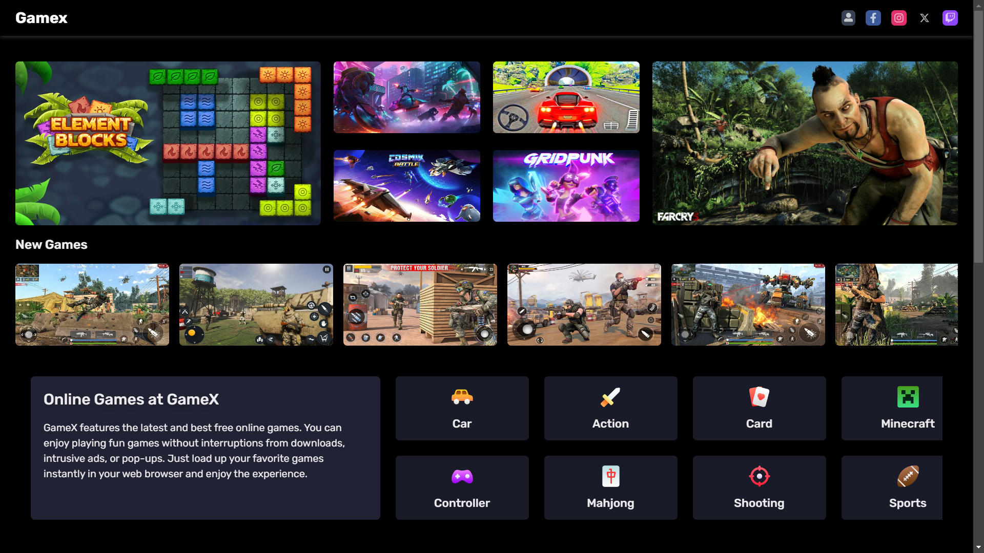 GameX - React Next.js HTML5 Web Game Site Frontend + Backend by shopead_code