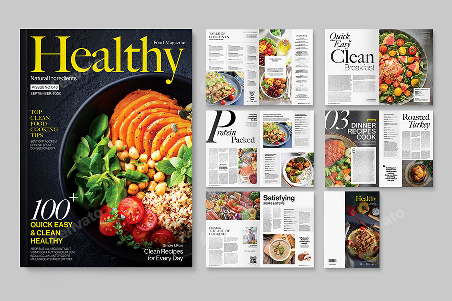 Food & Cooking Magazine Template, Print Templates | GraphicRiver