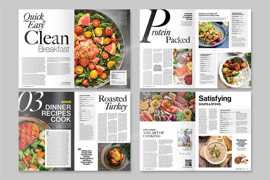 Food & Cooking Magazine Template, Print Templates | GraphicRiver