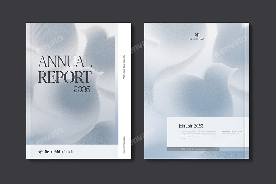 Church Annual Report Template, Print Templates | GraphicRiver