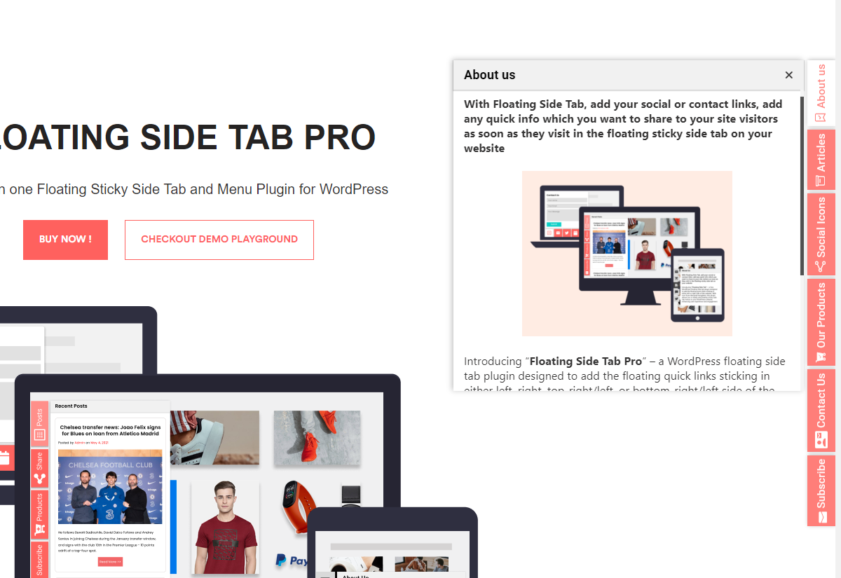 Floating Side Tab PRO by wpshuffle | CodeCanyon