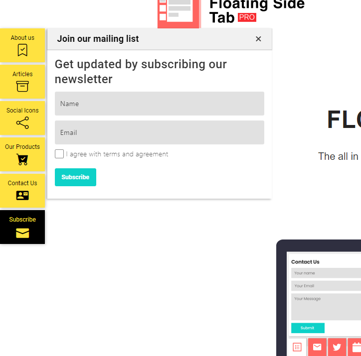 Floating Side Tab PRO by wpshuffle | CodeCanyon
