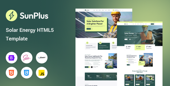 SunPlus - Solar Energy HTML Template by Saptheme | ThemeForest