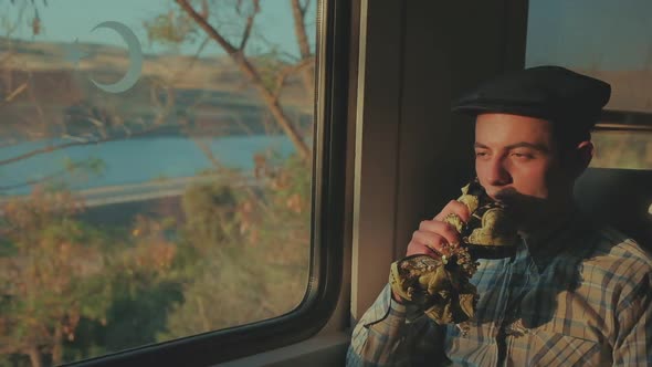 Sad Train Passenger, Stock Footage | VideoHive