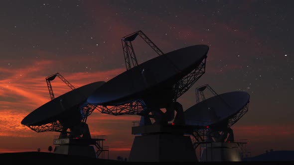 a group of space antennas or ground observatories observing space ...