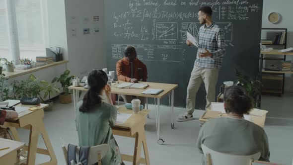 College Student Giving Presentation on Math Lesson, Stock Footage ...