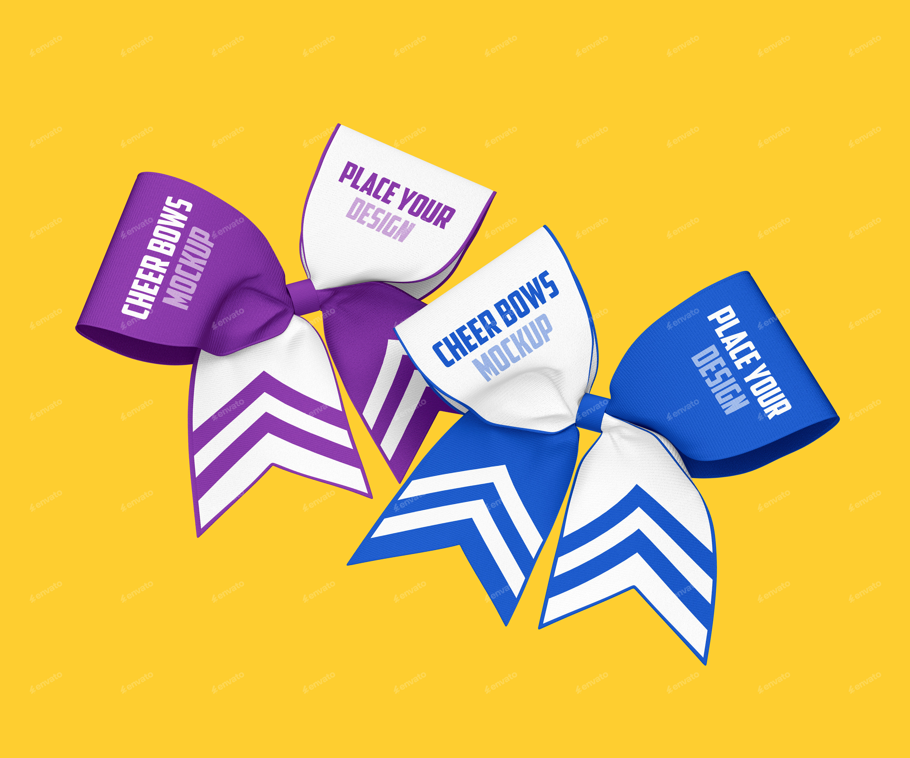 Cheer Bows Mockup Set, Graphics | GraphicRiver