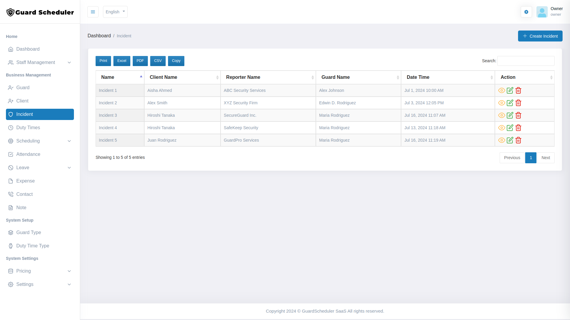 GuardScheduler SaaS - Security Guard Management System by smartwebinfotech